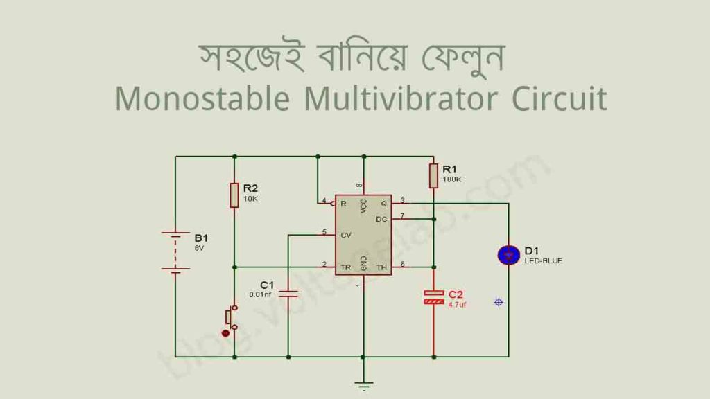 সহজেই বানিয়ে ফেলুন Monostable Multivibrator Circuit | VoltageLab